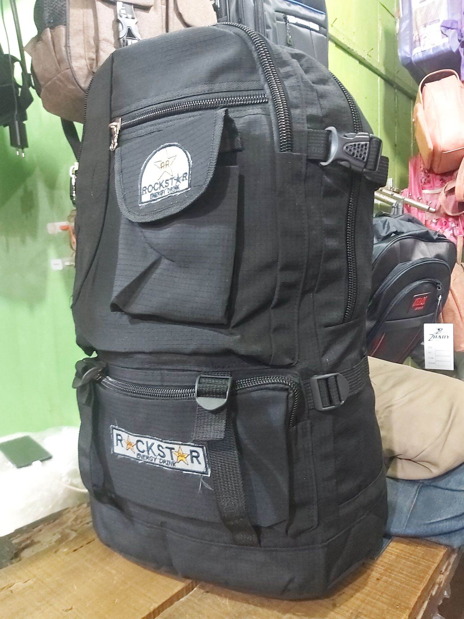 Tas ransel bahan kain jarit Ukuran tinggi 65 cm Kapasitas 60 liter ...