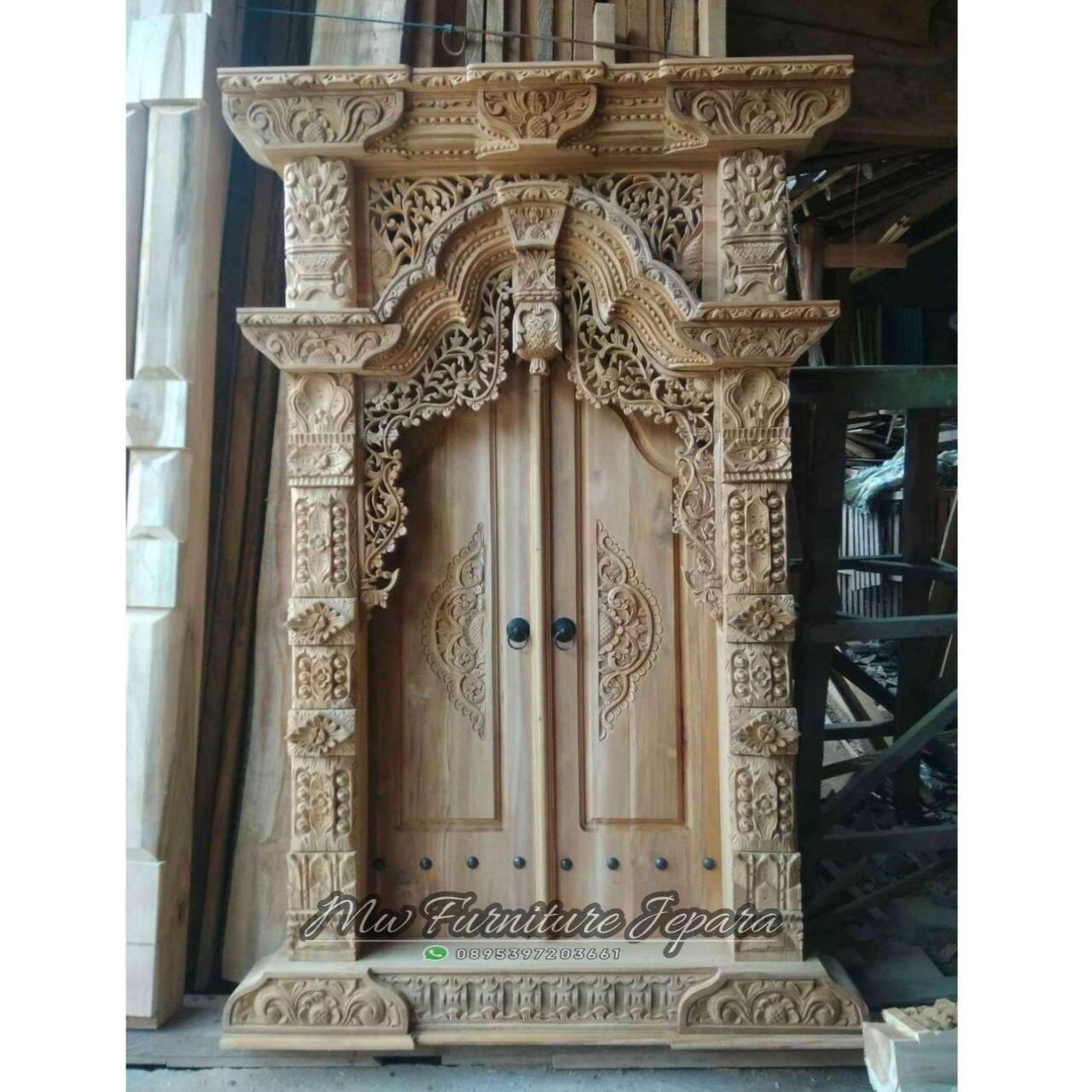 Jendela Ukir Jati Mentahan / Pintu Jendela Gebyok Ukuran 100x150cm ...