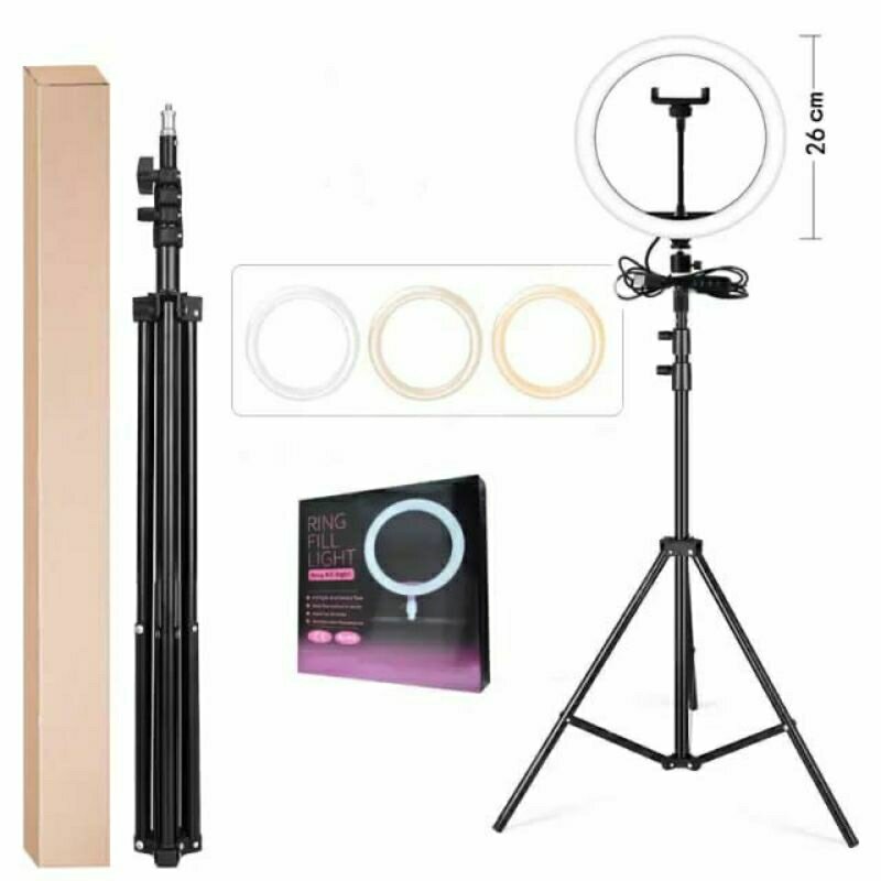 Tripod Ringlight fullset plus lampu ringlight 26 | Lazada Indonesia