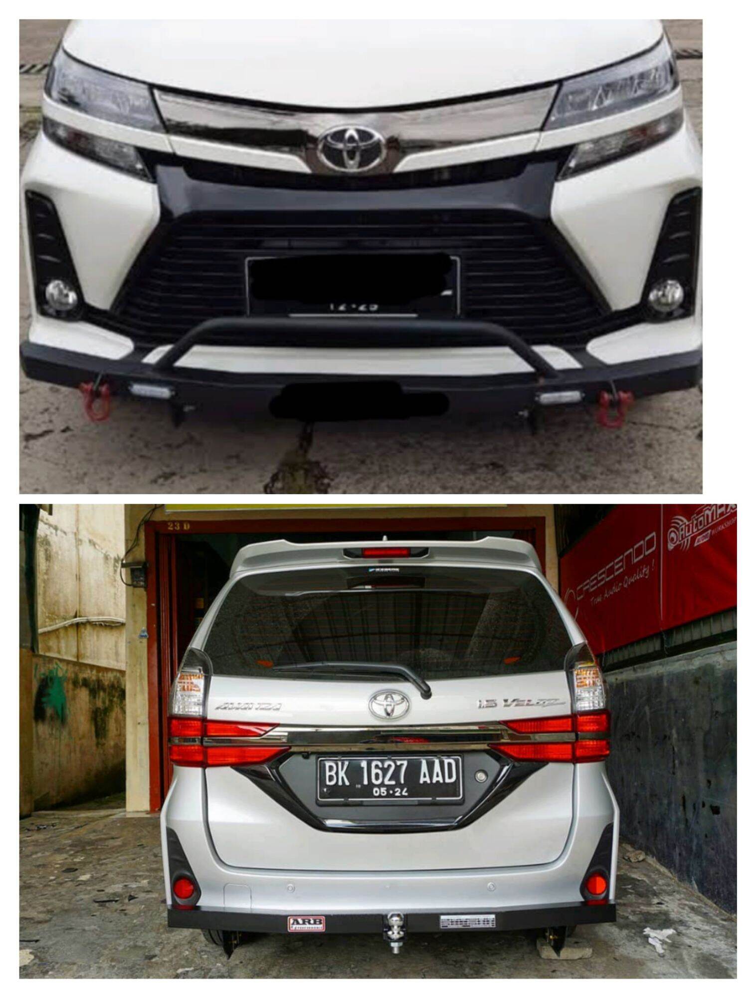 Paket Tanduk Mini Besi Depan Towing Bar Besi Belakang ARB Mobil AVANZA ...