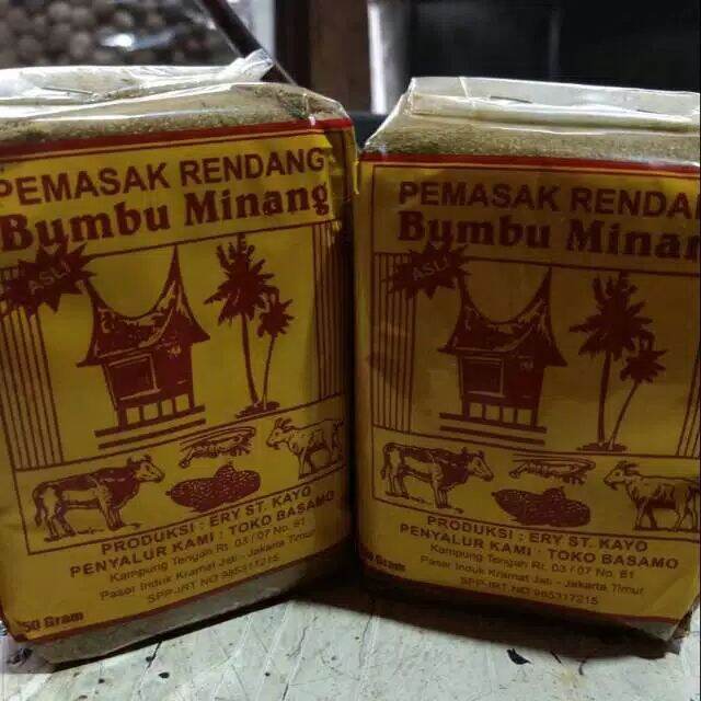 Bumbu minang rendang pemasak rendang asli bumbu rendang original ...