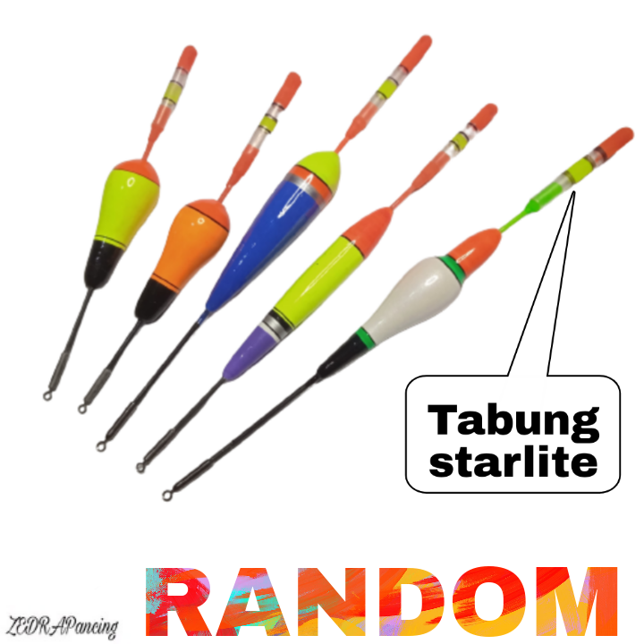 [ PPK TS MIX RANDOM ] 20 BIJI PELAMPUNG PANCING TABUNG STARLITE ...