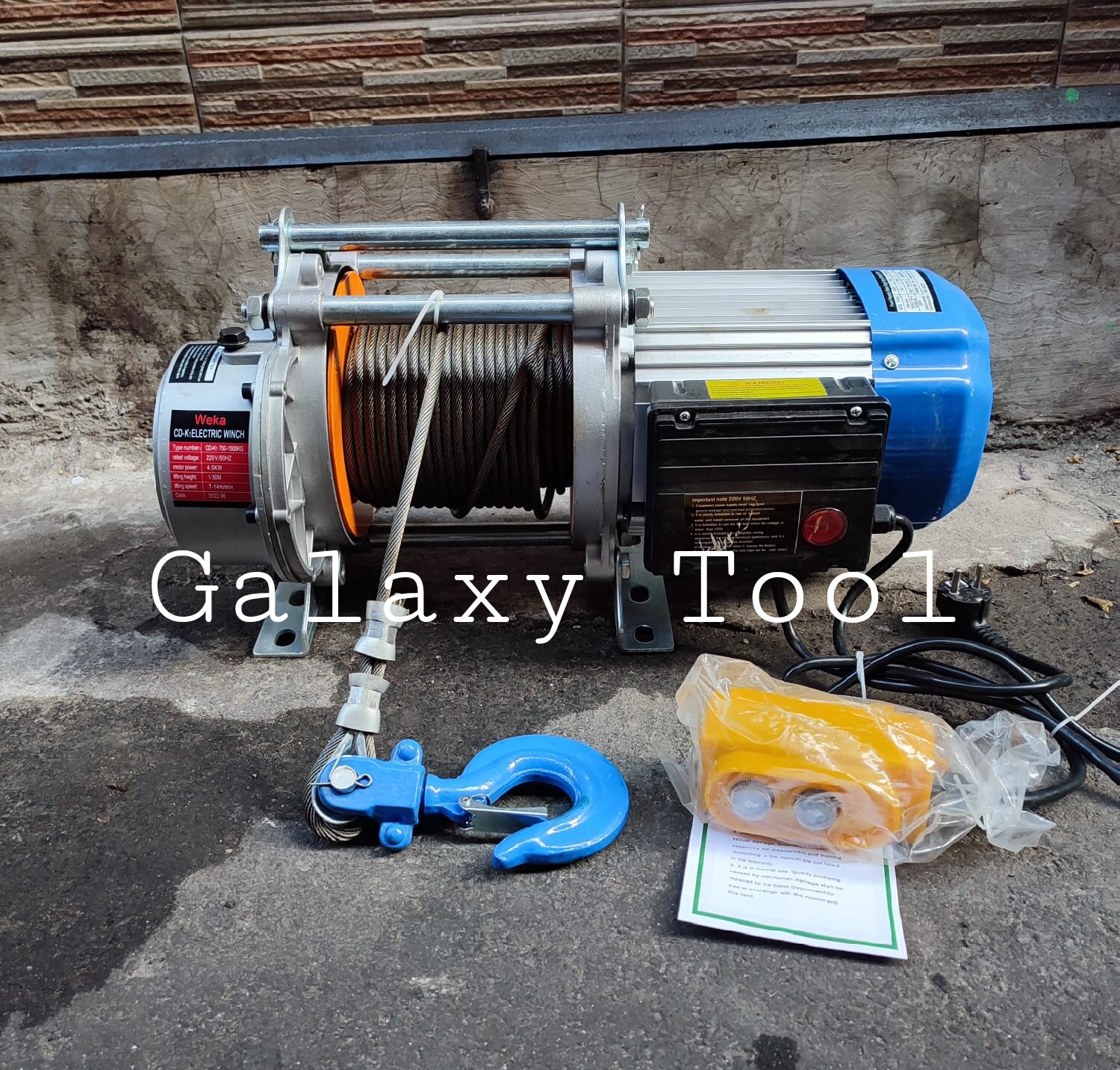 Mesin electric winch hoist 1200 kg Sling 30 meter Nagasaki 220V Katrol ...