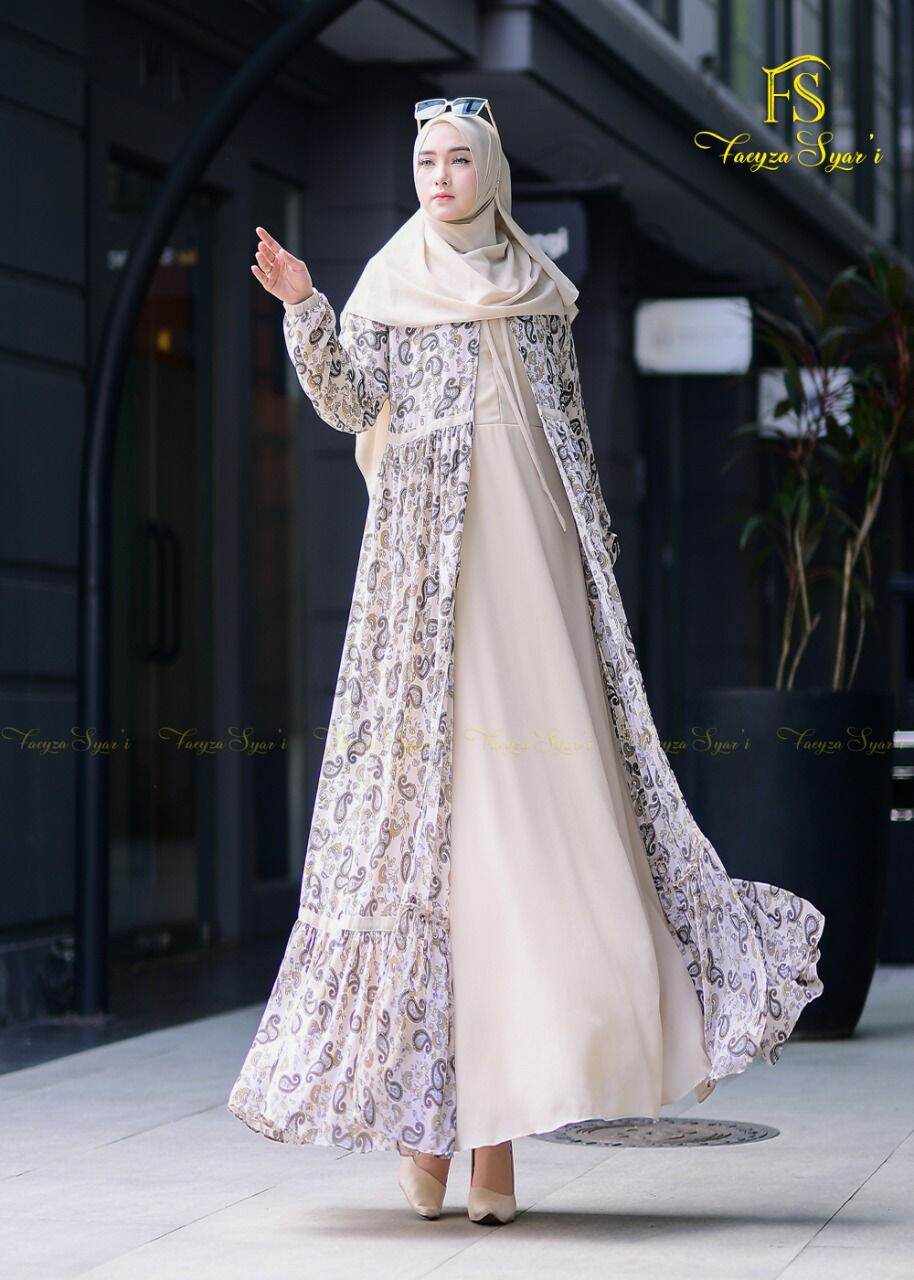 Gamis Syar'i Ceruty Printing Babydol Set Pasmina by Faeyza Syar'i ...