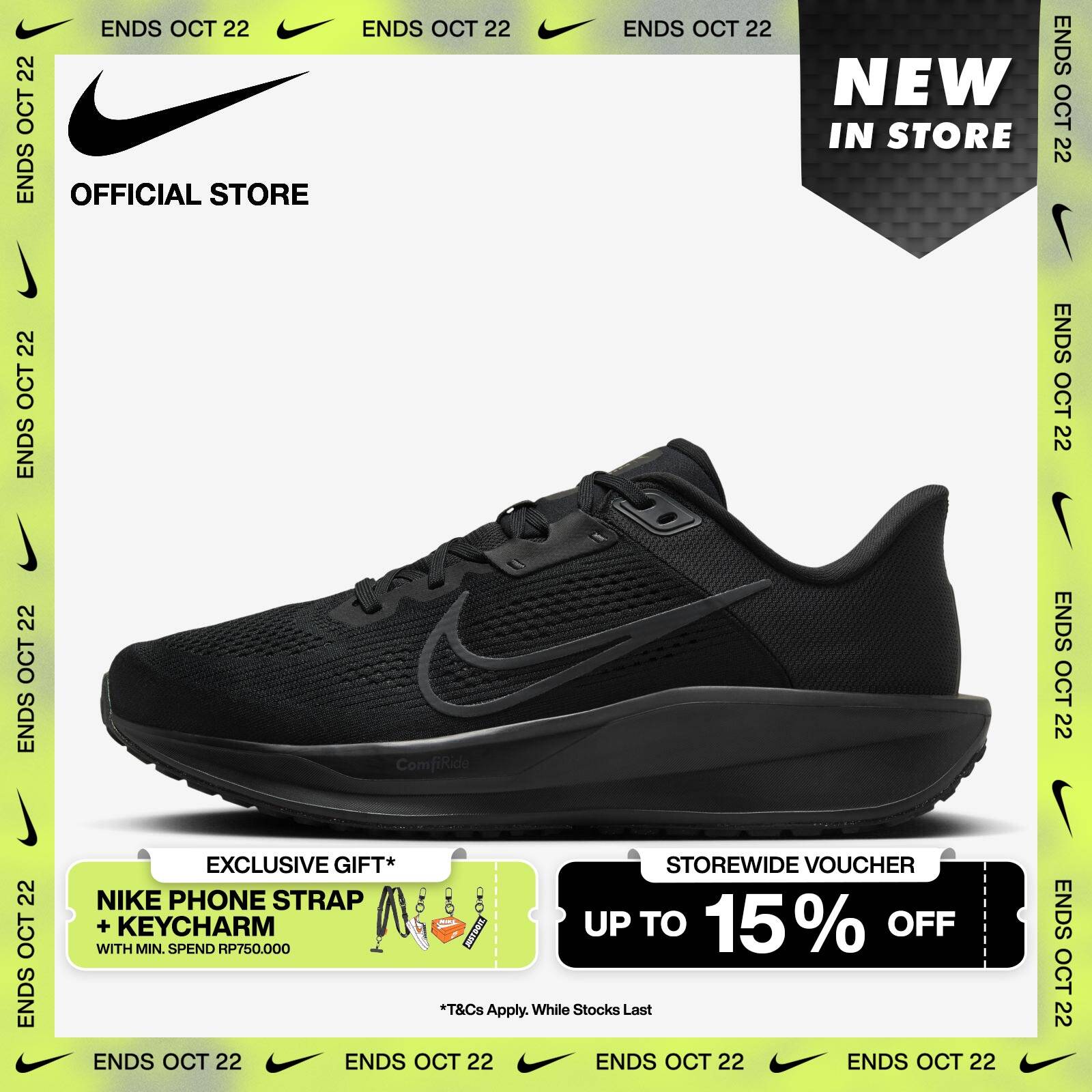 Nike Sepatu Pria Quest 6 Road Running - Black [FD6033-003] | Lazada ...