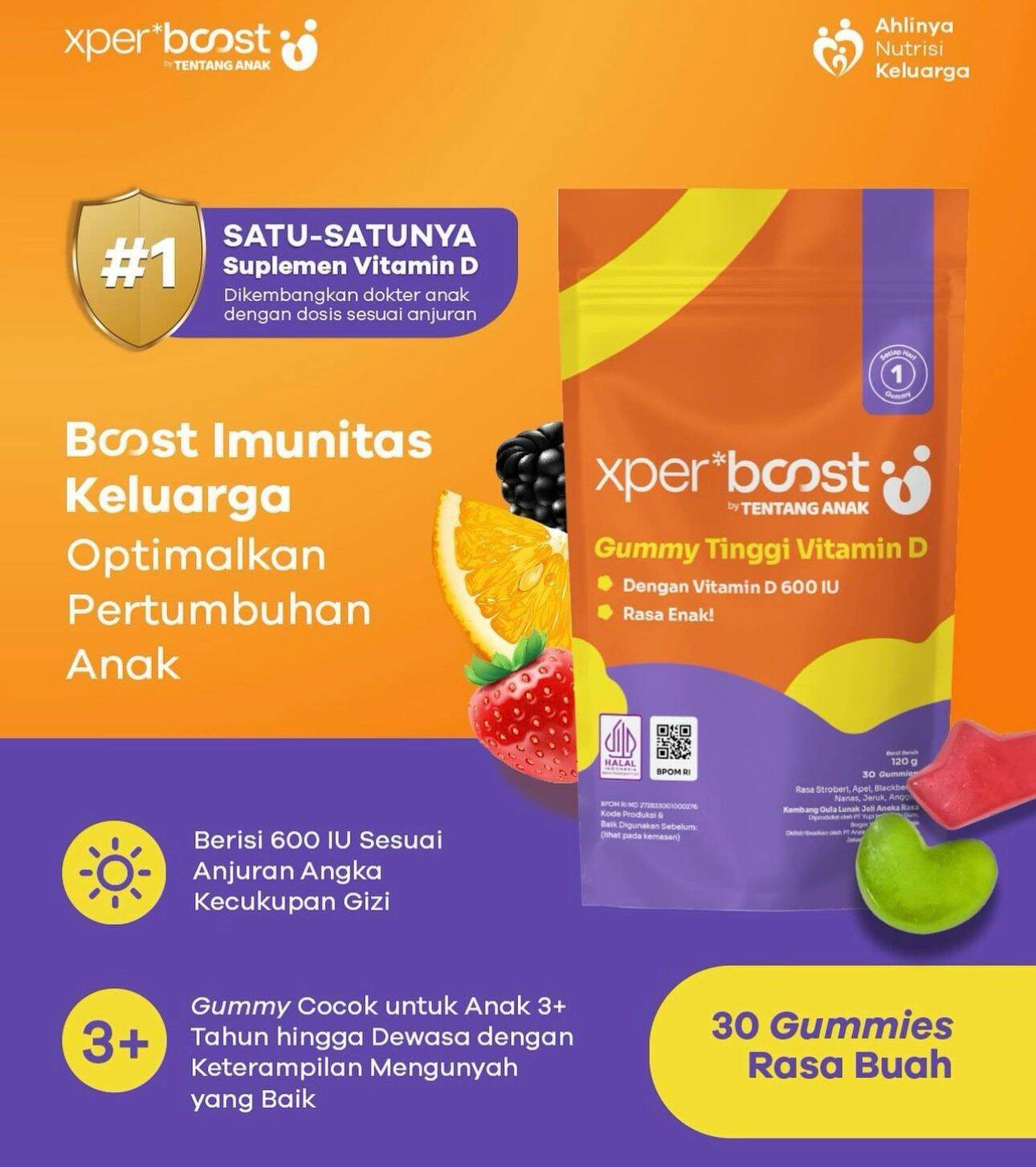 Xpert Boost Gummy Multivitamin Vit D 600iu - ExpertCare Bost multi ...