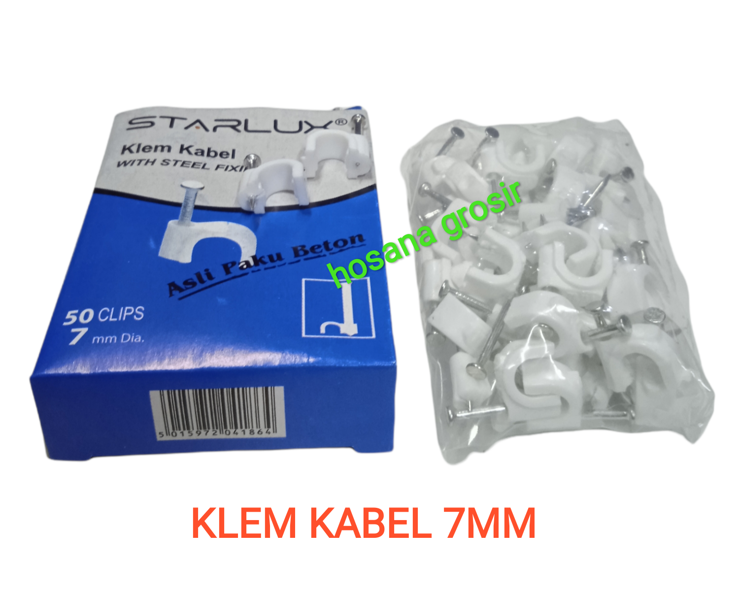 KLEM KABEL PAKU BETON 7MM / KLEM KABEL STARLUX 7MM / KLEM KABEL BAGUS ...