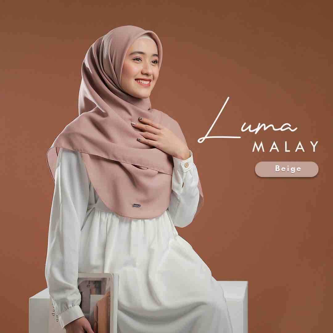 SEGIEMPAT POLOS MODEL MALAY BY NAISHA LUMA MALAY VOAL KERUDUNG SYARI / Hijab Muslimah / Kerudung ...