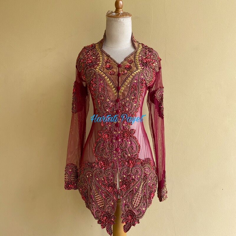 kebaya akad nikah /kebaya wanita/kebaya atasan full Payet/kebaya modern ...