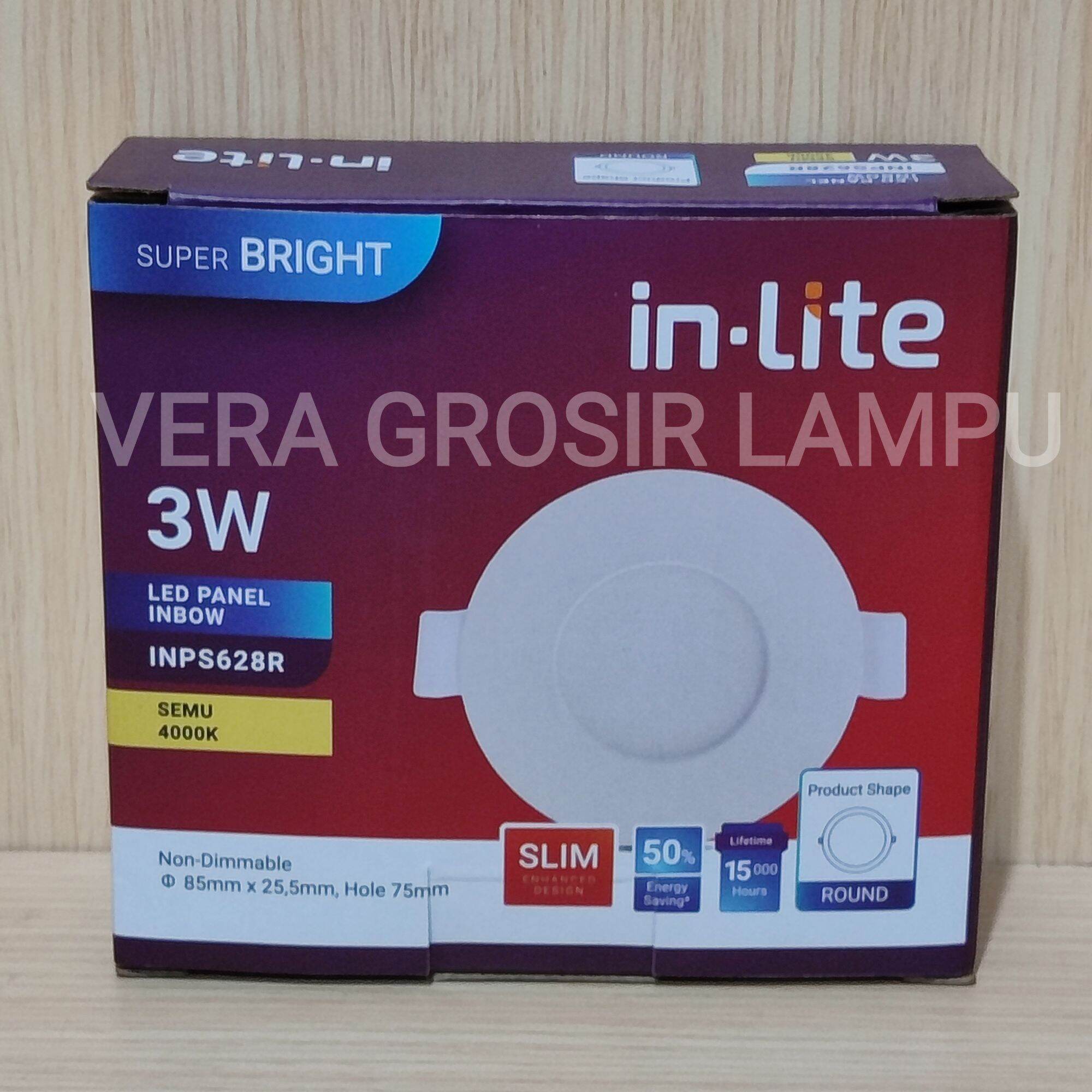 Lampu panel Inlite 3W cahaya putih 6500K / Lampu downlight led Panel ... Lampu panel Inlite 3W cahaya putih 6500K / Lampu downlight led Panel ...