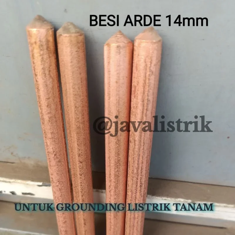 ARDE 14mm panjang BESI ARDE 1,4 meter untuk grounding listrik tanam ...