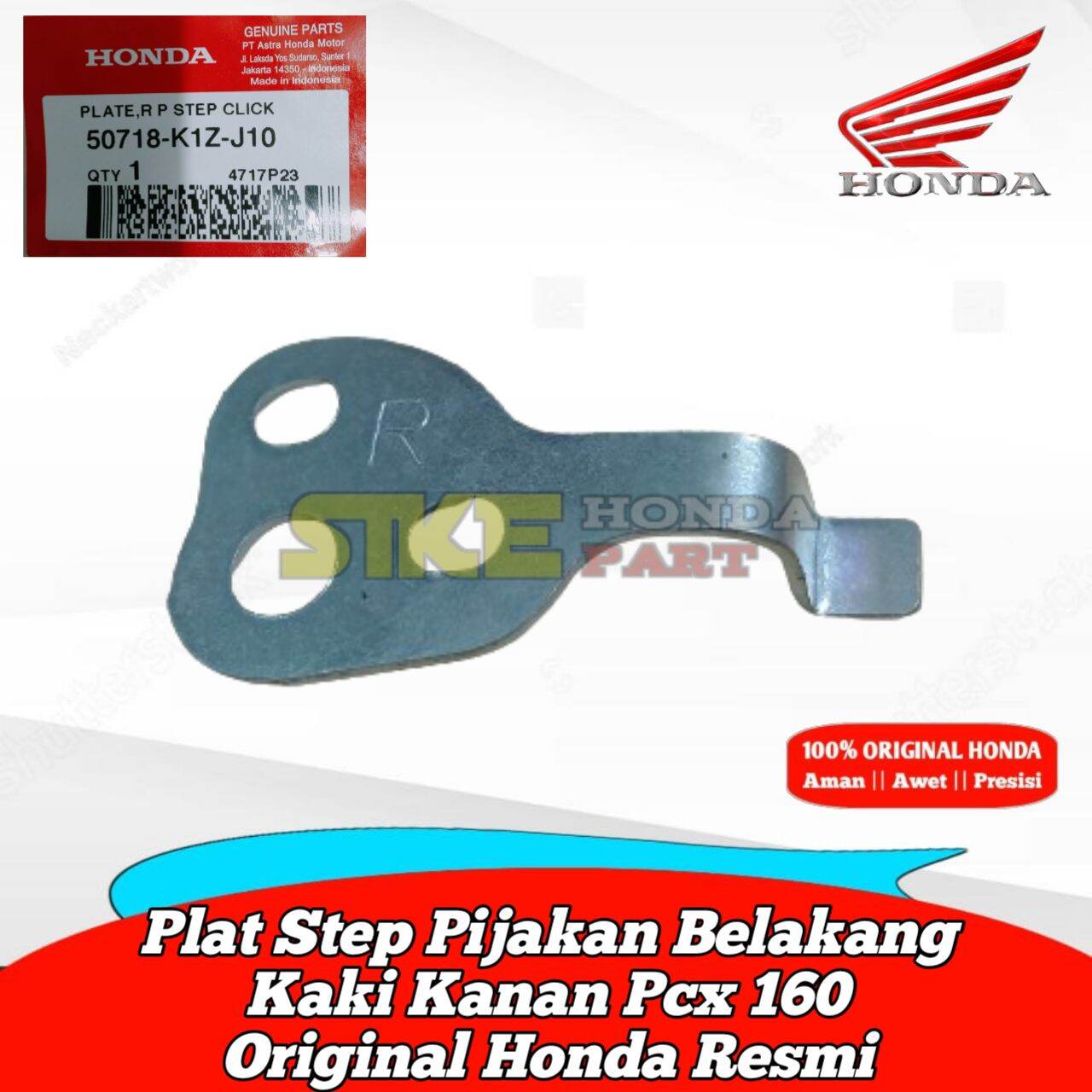 50718-K1Z-J10 - 50719-K1Z-J10 Plat Step Pijakan Kaki Kanan Kiri Pcx 160 Original Honda Resmi ...