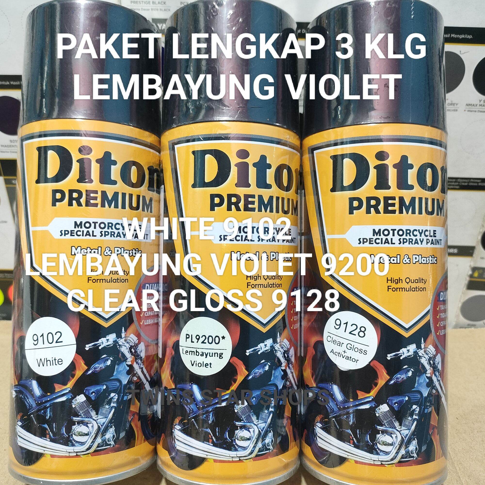 Pilok Pilox Cat Semprot Diton Premium Paket Lengkap 3 Kaleng 400cc ...