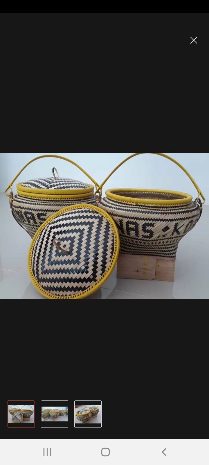 bakul anyaman bambu unik, request nama sesuai keinginan | Lazada Indonesia