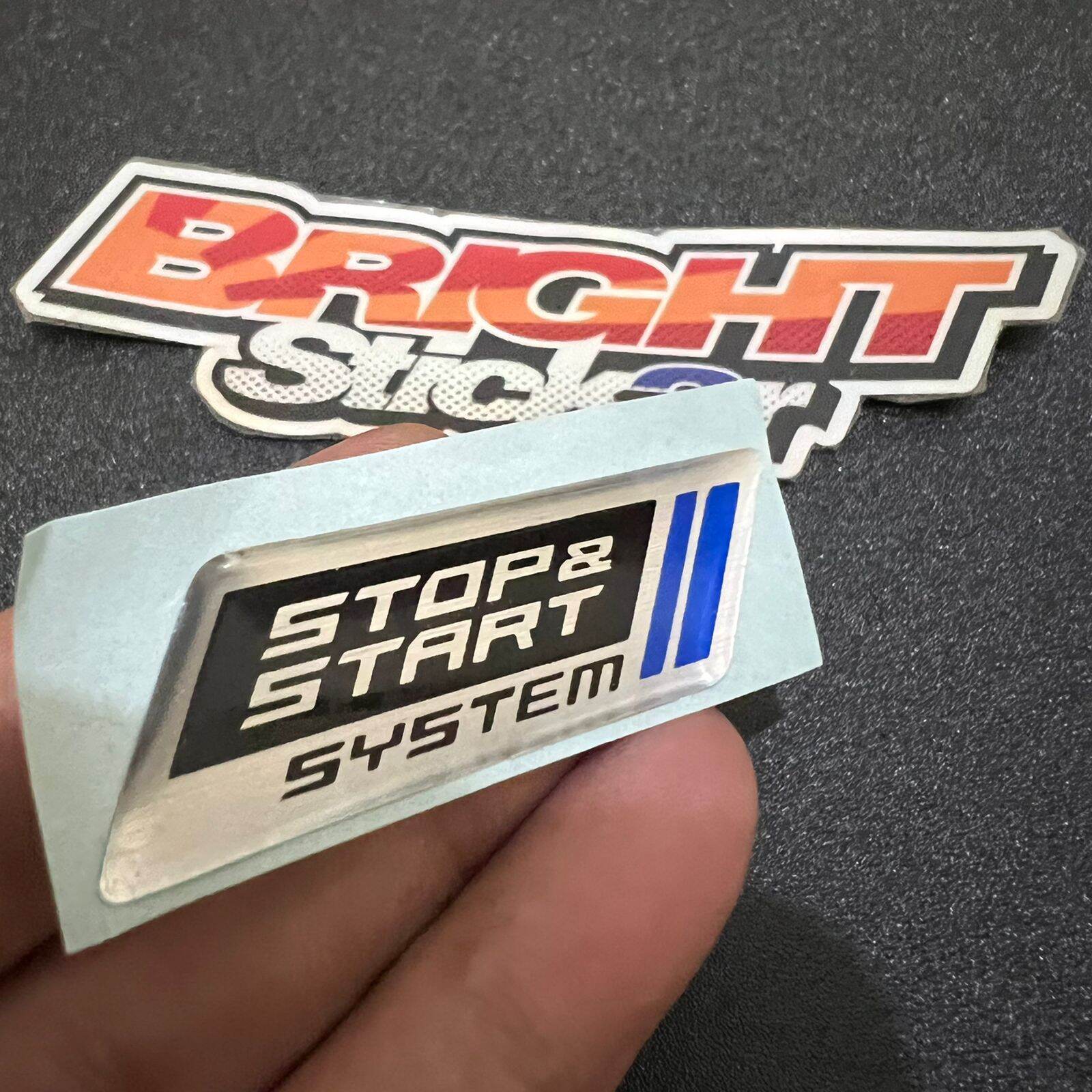 STICKER STIKER EMBLEM STOP START SYSTEM TIMBUL 3D | Lazada Indonesia