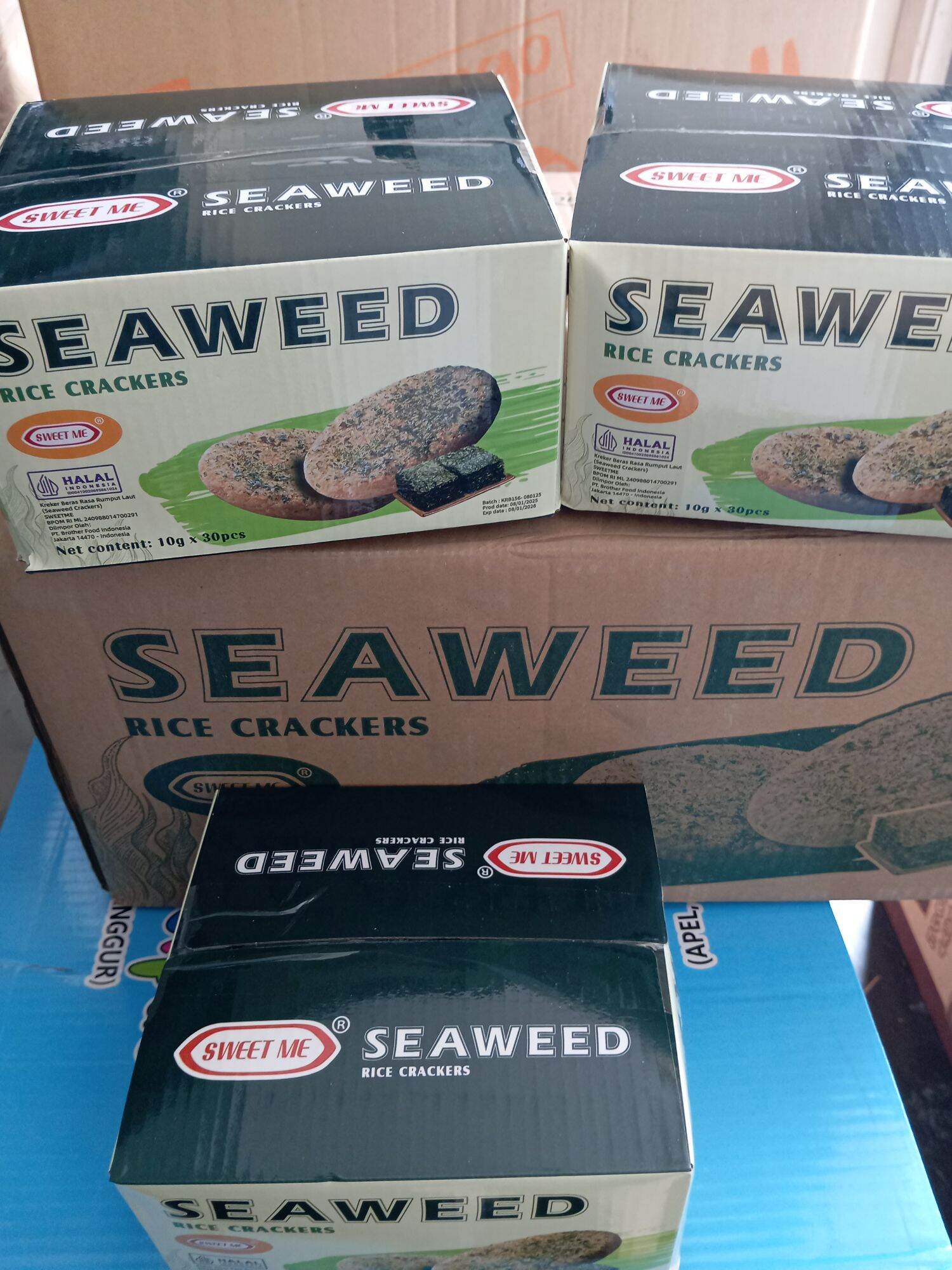 Seaweed Rice Crackers SWEET ME 1 Box isi 30 pcs | Lazada Indonesia