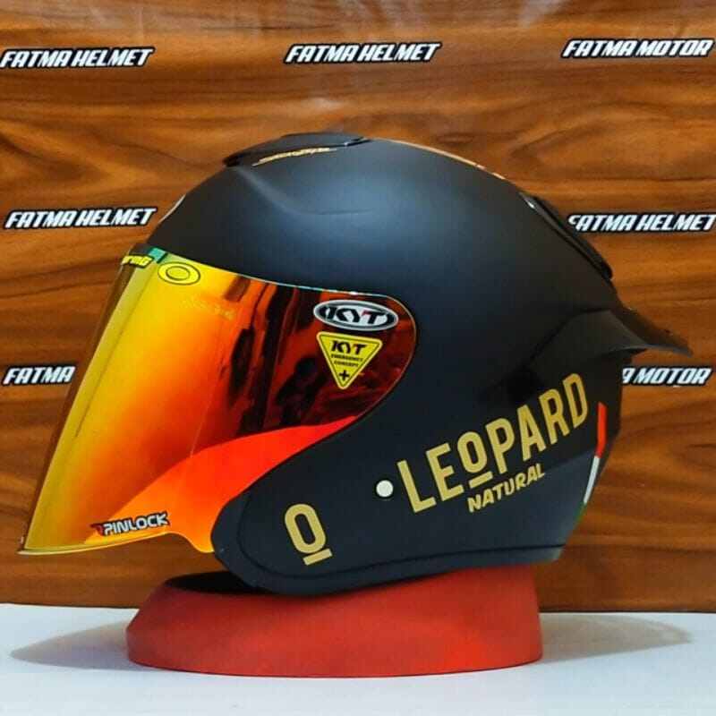 Helm Half Face MLA Kyoto Paket Ganteng Leopard Original SNI | Lazada ...
