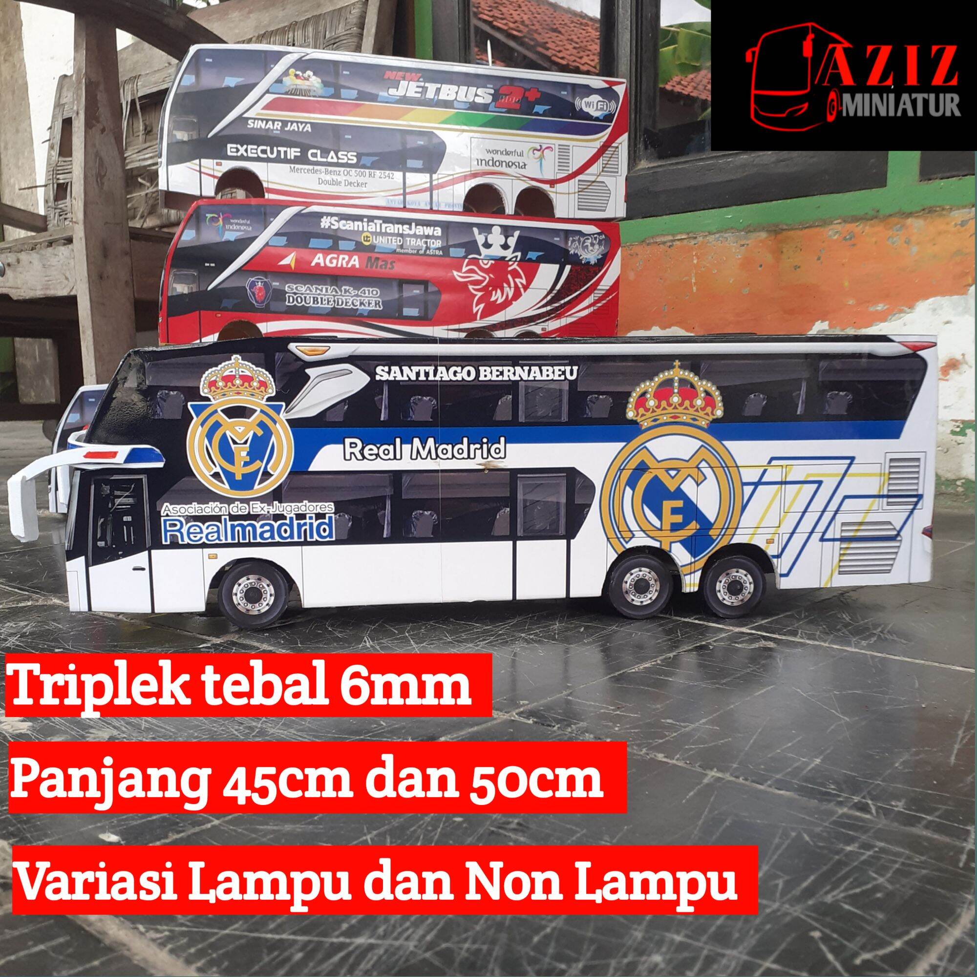 Miniatur Bus Real Madrid FC Mainan Anak Panjang 50cm | Lazada Indonesia