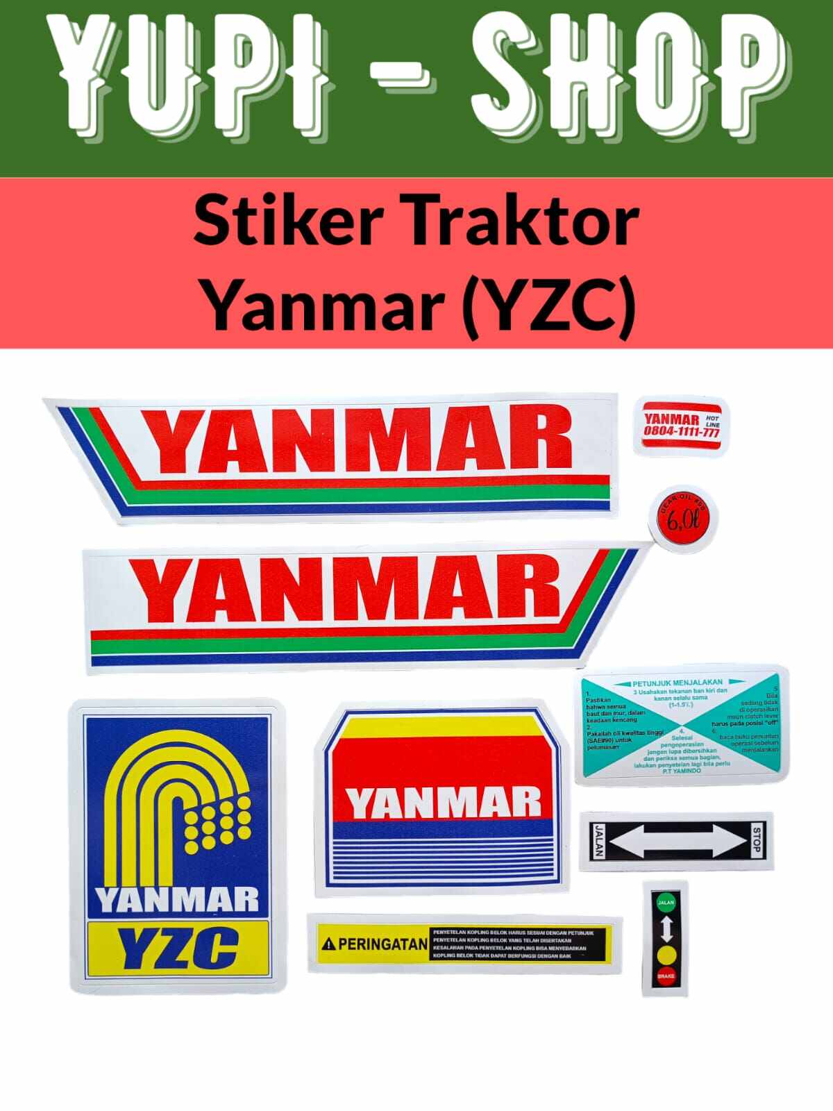 Stiker Traktor Yanmar YZC Stiker Yanmar YZC | Lazada Indonesia