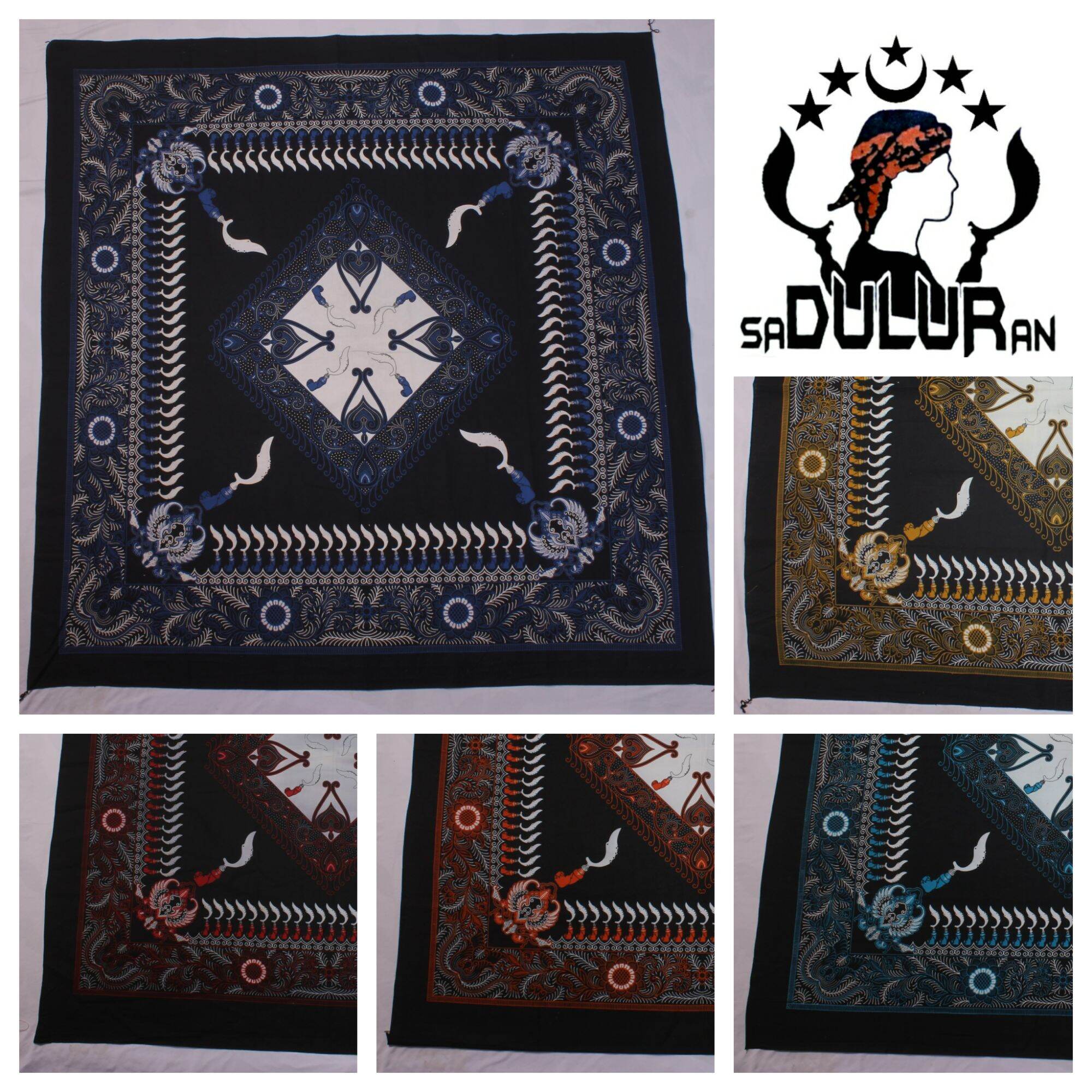 iket batik sunda udeng persegi kotak 95x95 cm | Lazada Indonesia