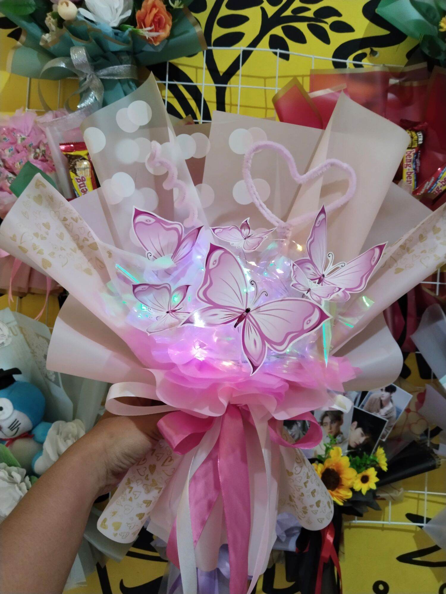 *AM* Buket Butterfly Cantik + LED/Non LED Elegan kado apapun | Lazada ...