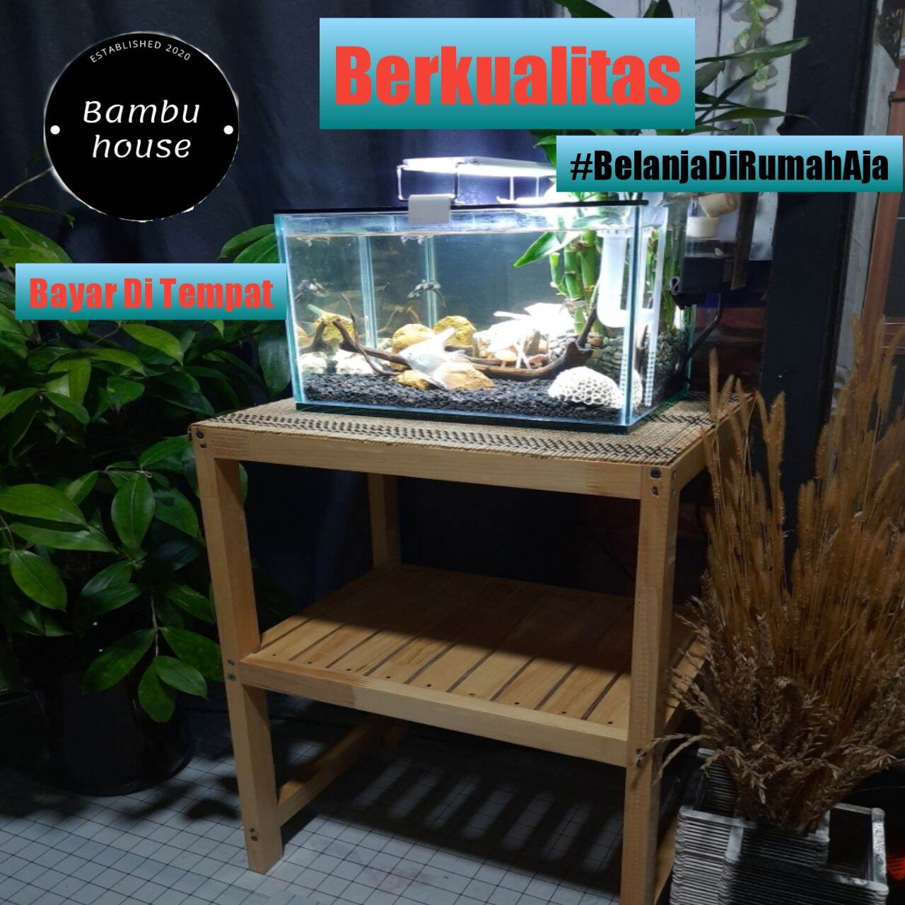 Rak Meja Aquarium | Rak tempat penyimpanan serbaguna kayu | Rak 2 ... Rak Meja Aquarium | Rak tempat penyimpanan serbaguna kayu | Rak 2 ...
