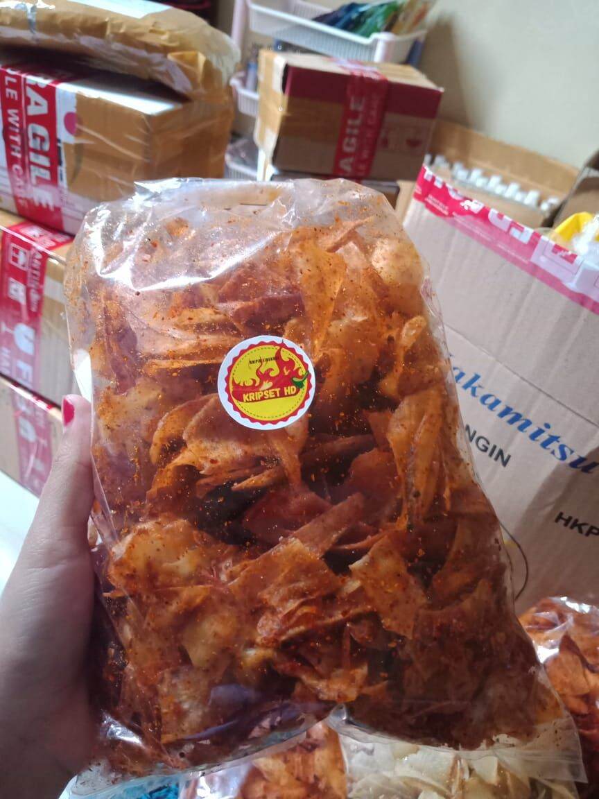 KRIPIK SINGKONG KRIPSET 250 GR SUPER PEDAS SUKABUMI GURIH BUMBU BAWANG ...