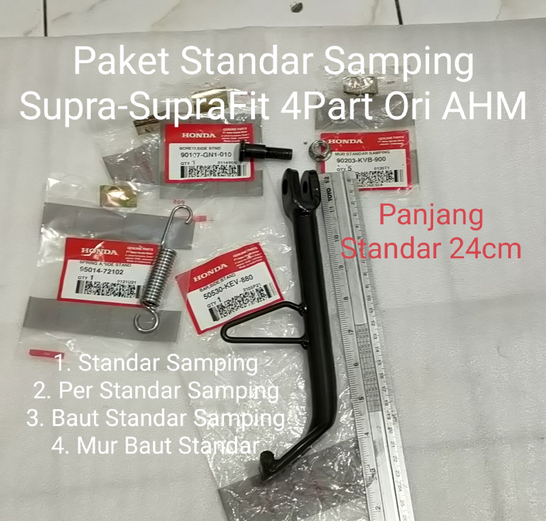 Paket Standar Samping Supra-SupraFit PNP Bebek Honda 4Part Ori AHM ...
