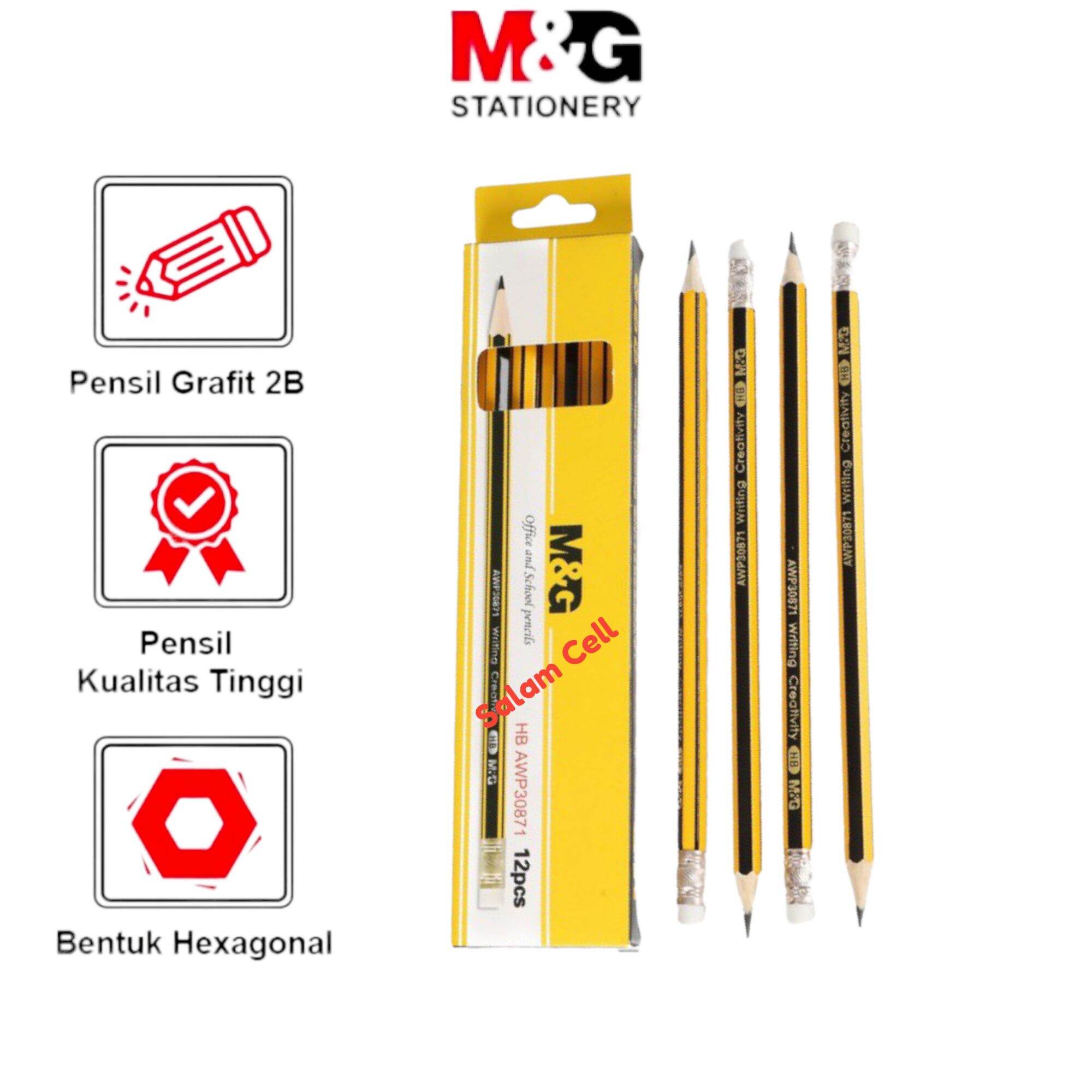 Pensil 2B H&G Plus Penghapus Model Classic Original | Lazada Indonesia