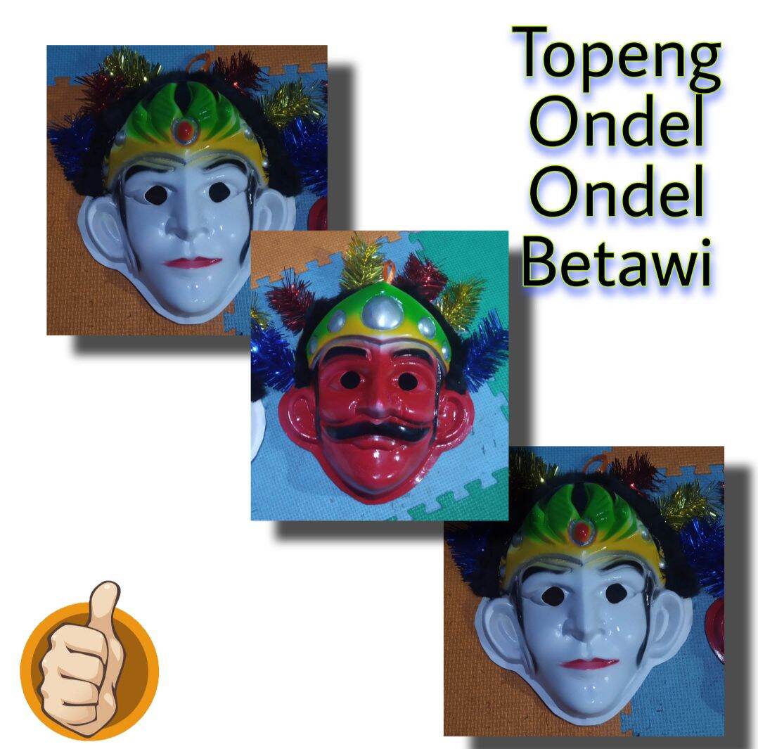SEPASANG Topeng Ondel Ondel Betawi Model Baru | Lazada Indonesia