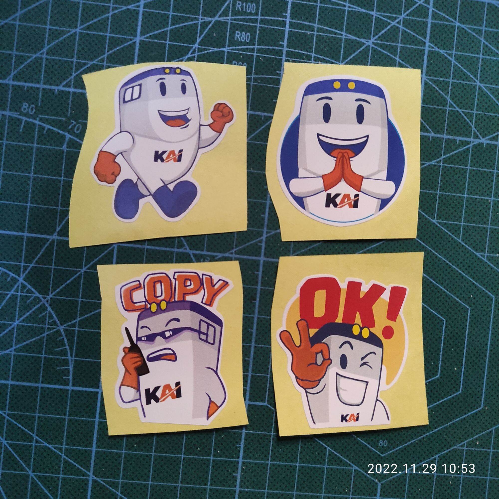 stiker maskot si loko kereta api Indonesia 1 paket isi 4 | Lazada Indonesia