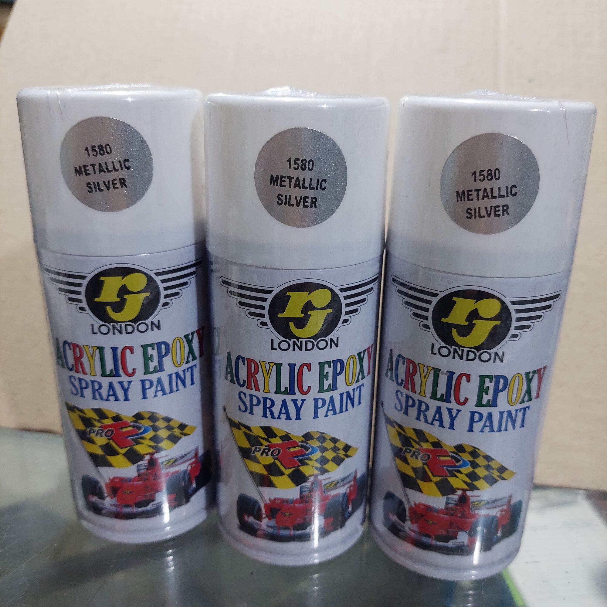 Pilok Pylok Pilox Cat Semprot RJ Silver Metalic 1580 Silver Metalik ...