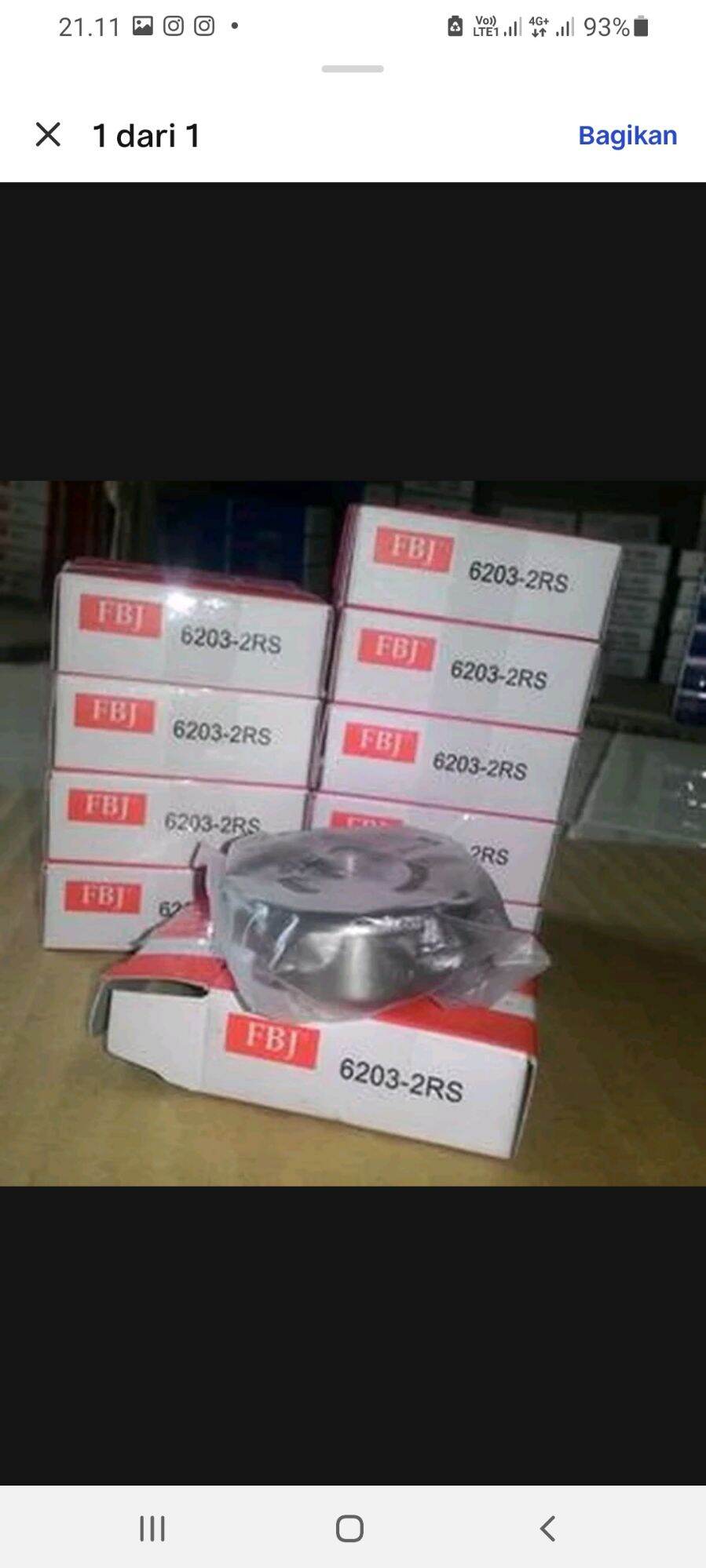 Ball bearing 6203 2RS FBJ | Lazada Indonesia