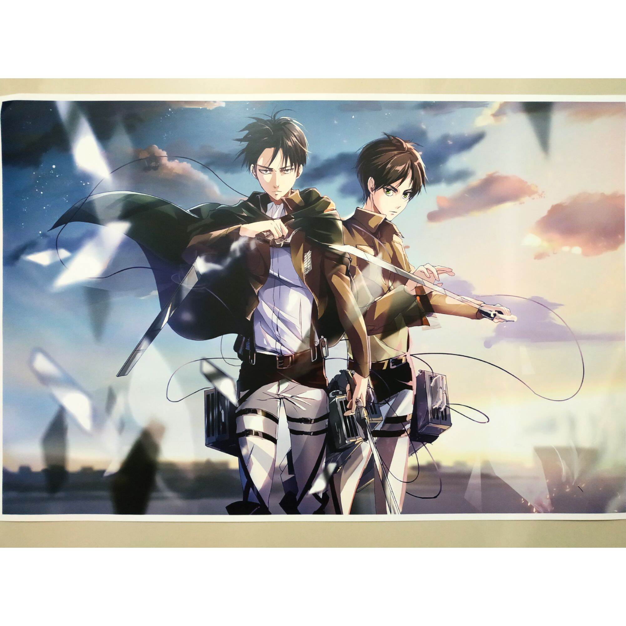 Poster Anime Attack on Titan 16 Levi Eren Shingeki no Kyojin SNK AOT ...