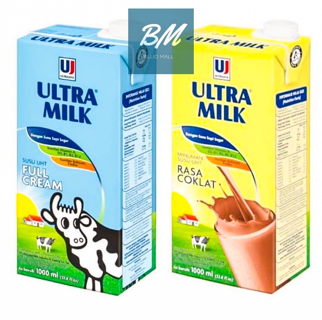 Susu Ultra 1 Liter Susu UHT Susu Ultra Milk 1000 Ml Full Cream Coklat