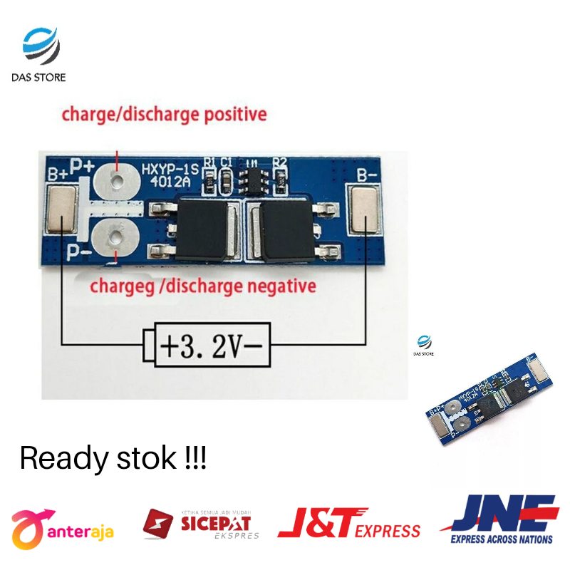 BMS 1s 12A 3.7v model terbaru liion lithium 18650 LiPo charger board ...