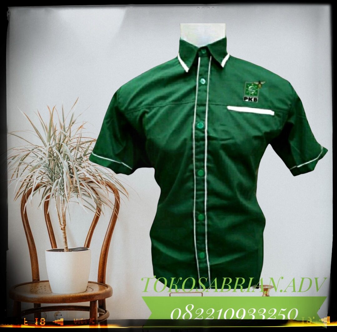BAJU KEMEJA PKB HIJAU LIS PUTIH | Lazada Indonesia