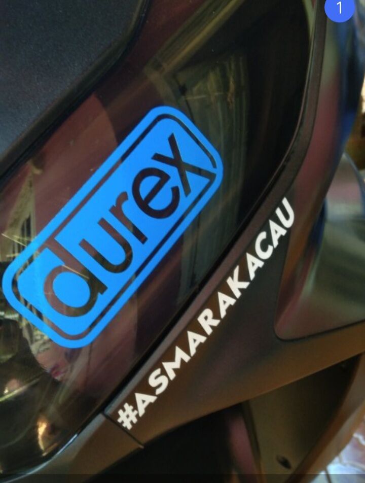 Sticker durex cutting stiker durex acesoris variasi motor mobil helm ...