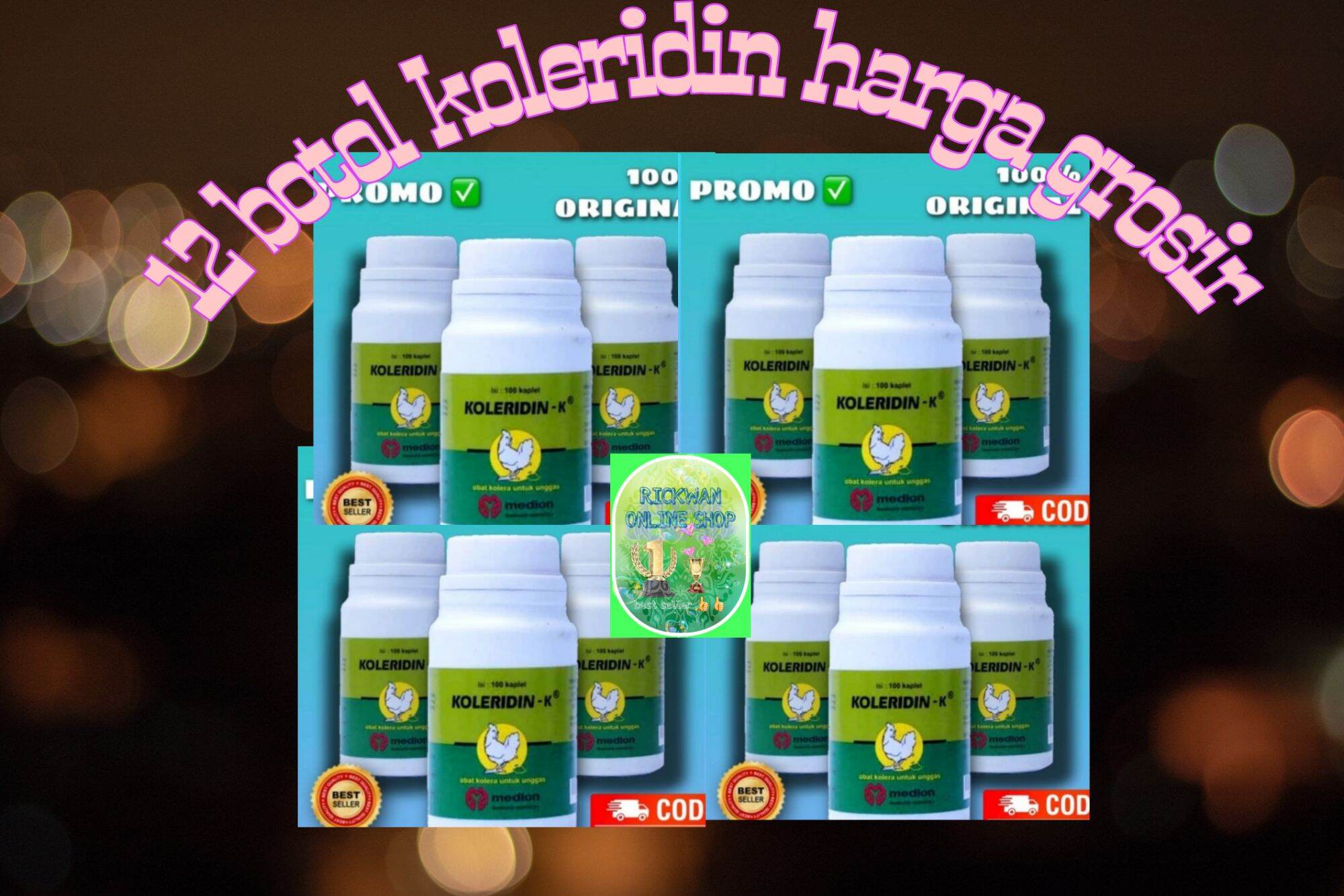 SELUSIN KOLERIDIN 100 BUTIR OBAT AYAM DIARE KOTORAN HIJAU PUTIH ENCER ...