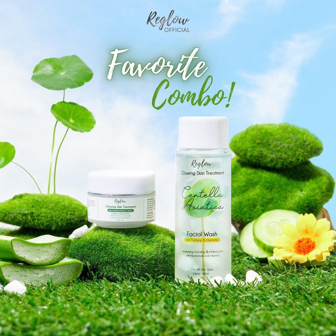 PAKET REGLOW FAVOURITE COMBO, FACIAL WASH & CREAM SIANG MALAM ORIGINAL ...