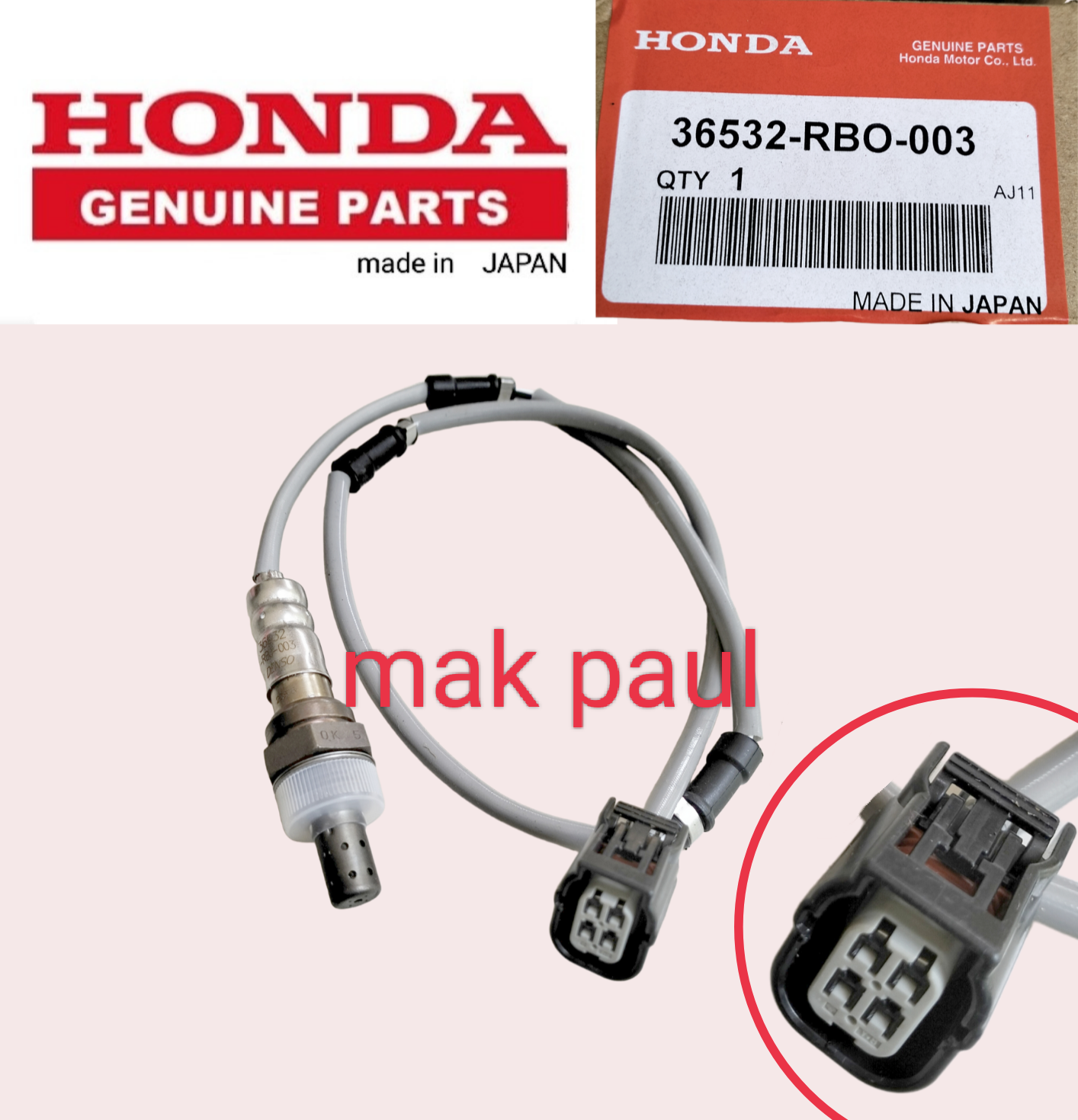 sensor O2 oksigen bawah knalpod honda BRIO MOBILIO HRV JAZZ CITY ...