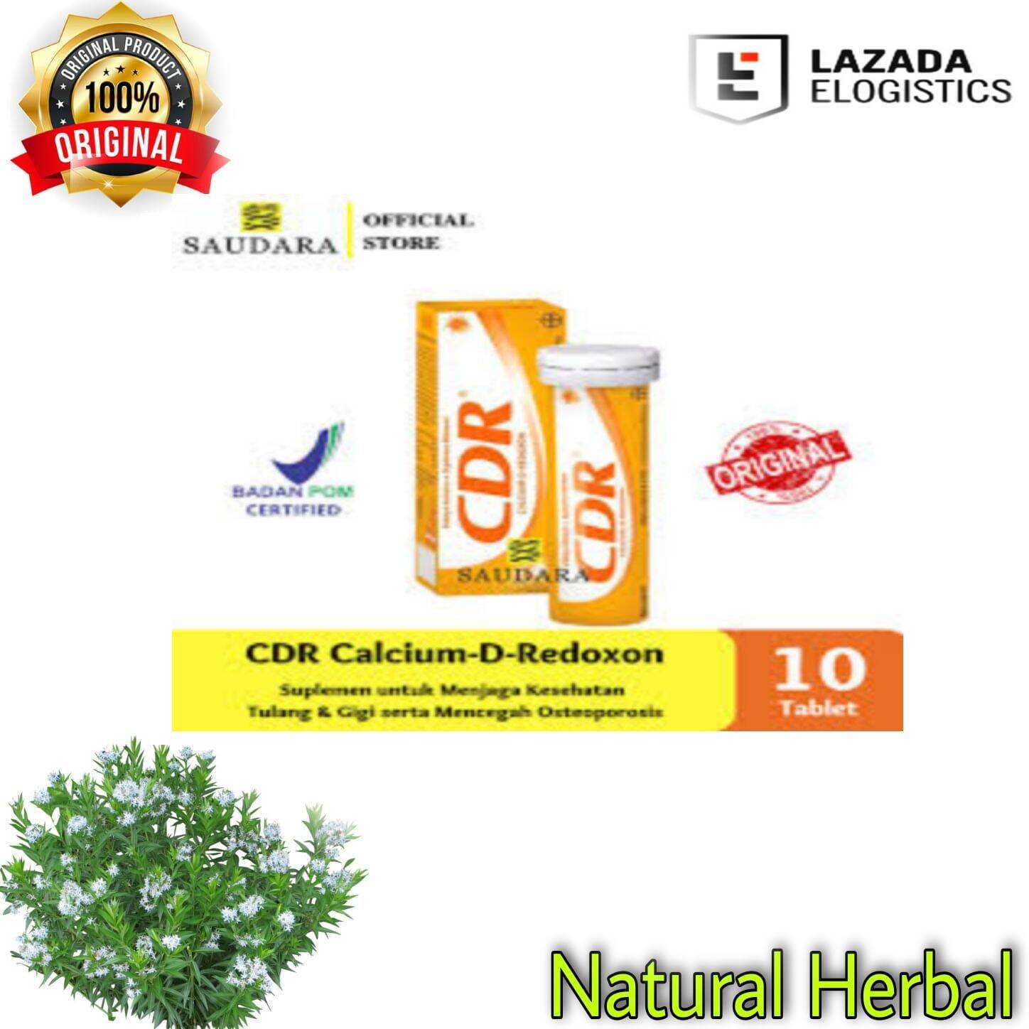 Tablet CDR Kasium dan Vitamin C - isi 10 Tablet EXP BULAN 8 2023 ...