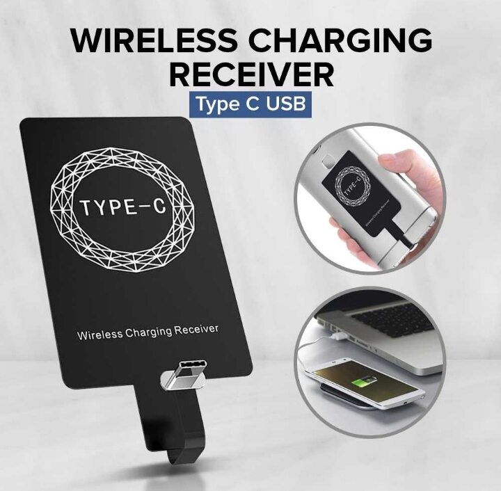Wireless Charging Qi Receiver Adapter for Smartphone | Lazada Indonesia