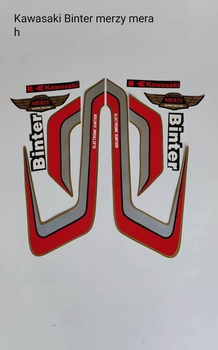sticker striping decal standar kawasaki binter mercy jadul | Lazada ...
