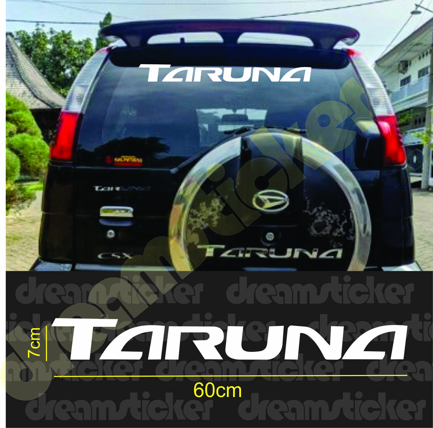 Cutting Sticker Kaca Belakang Mobil Daihatsu Taruna Stiker | Lazada ...