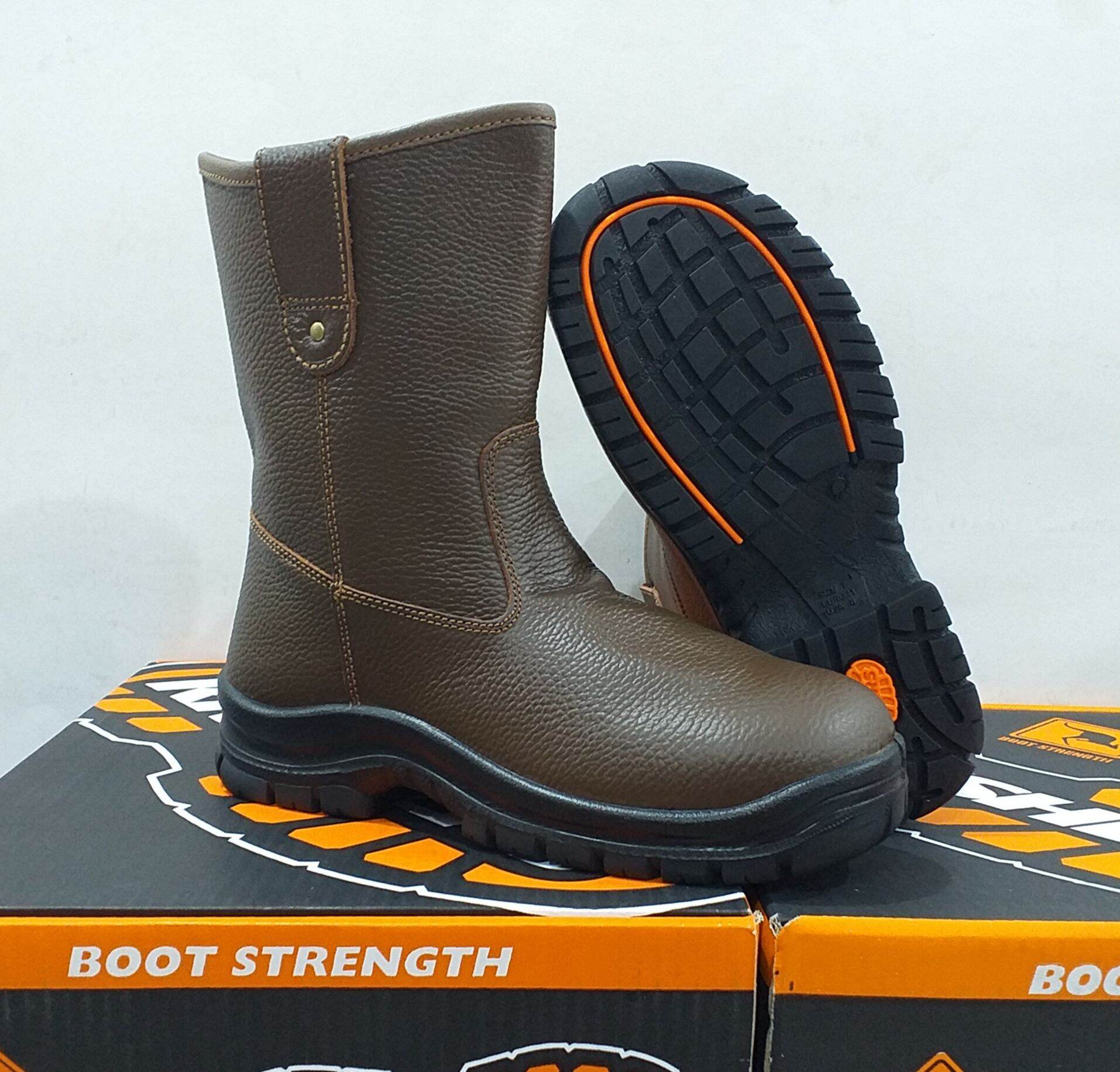 Sepatu Safety Krushers Original / Texas Brown, Sepatu pengaman kerja ...