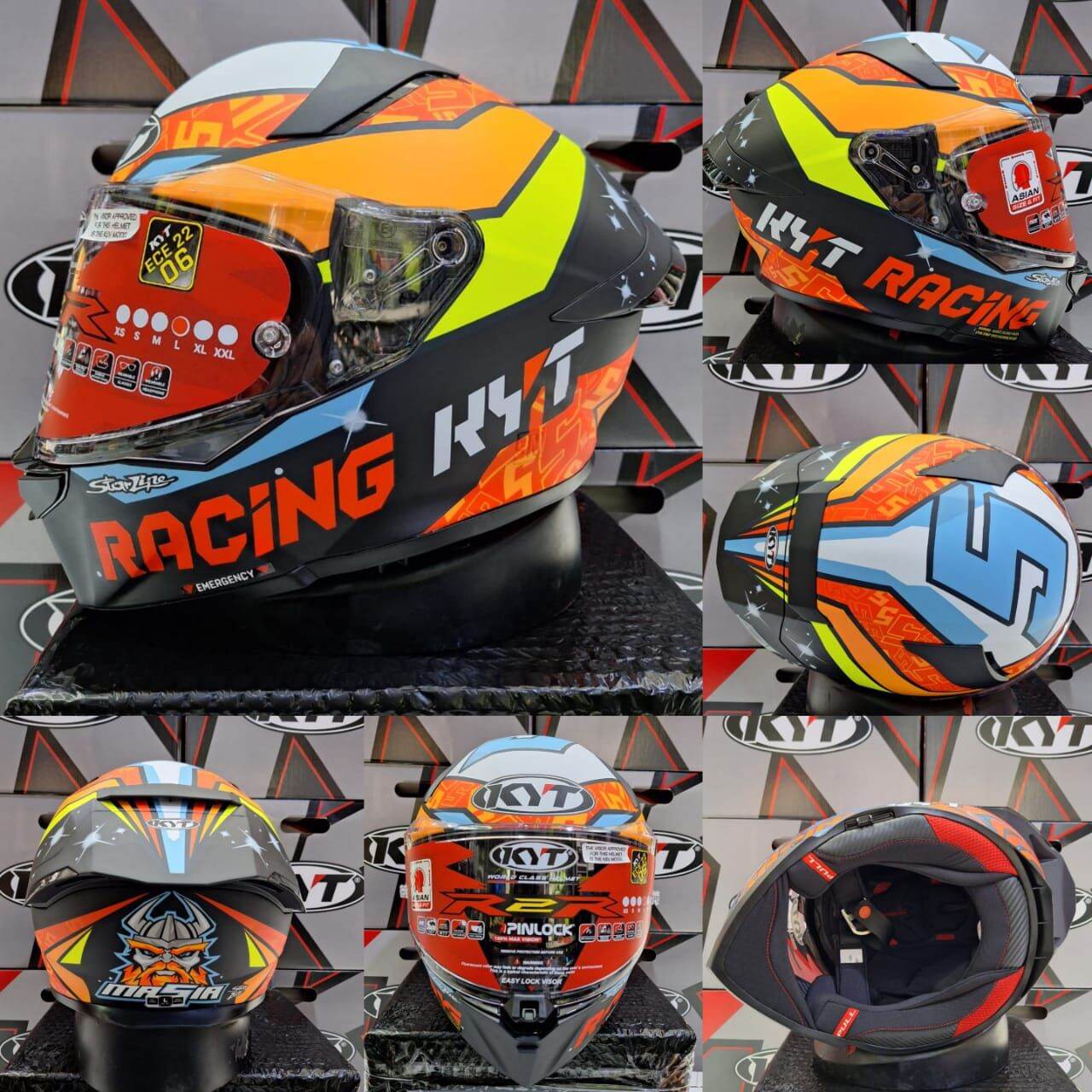 Helm full face KYT R2R PRO MOTIF JAUME MASIA 2022 GP EDITION ORIGINAL ...