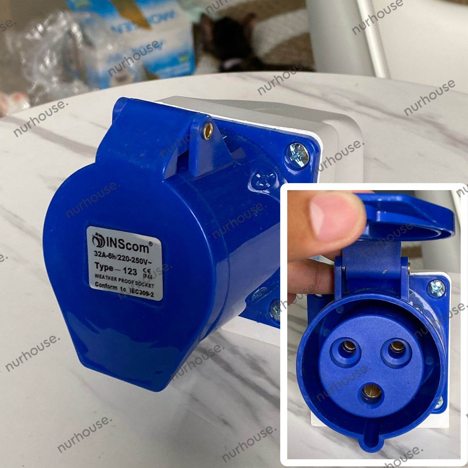 stopkontak genset 32 ampere 3 kaki steker socket genset | Lazada Indonesia