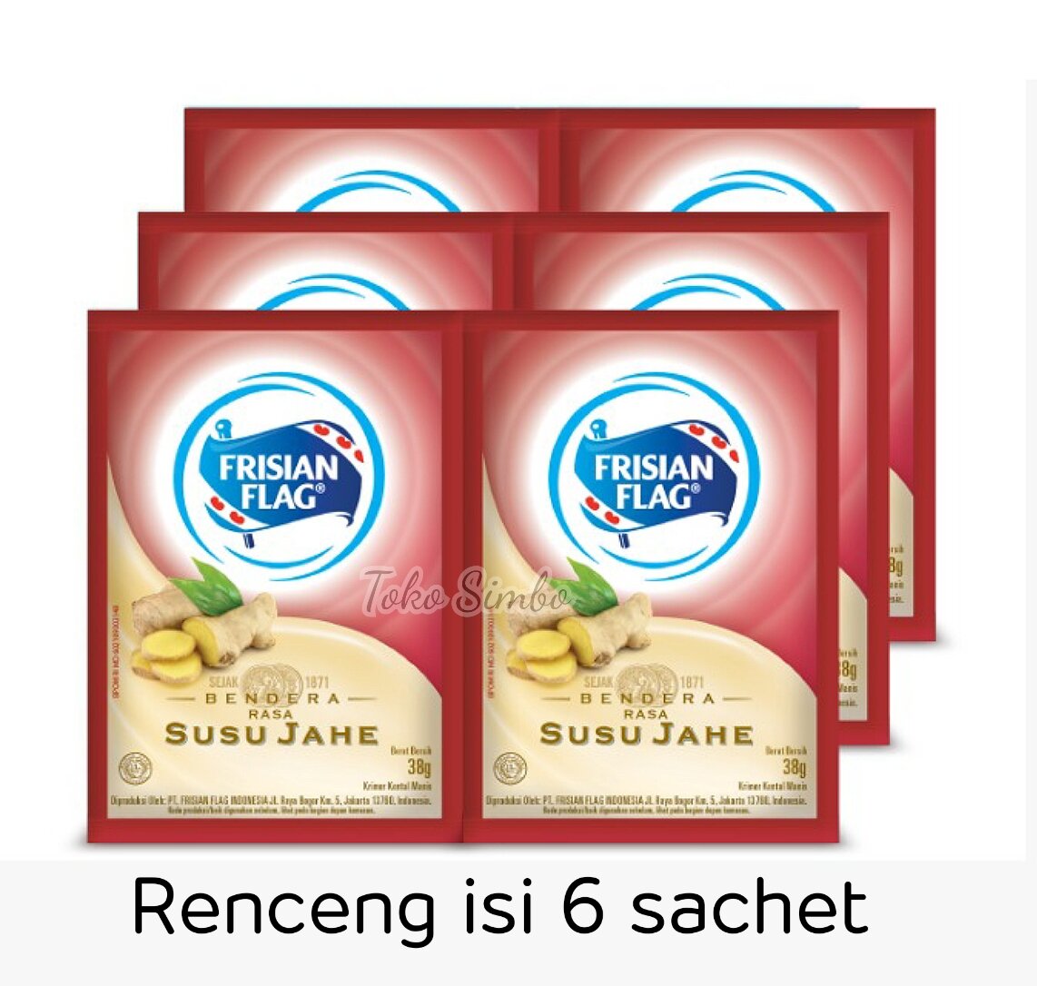 Susu Bendera kental manis Frisian Flag Jahe renceng isi 6 sachet ...