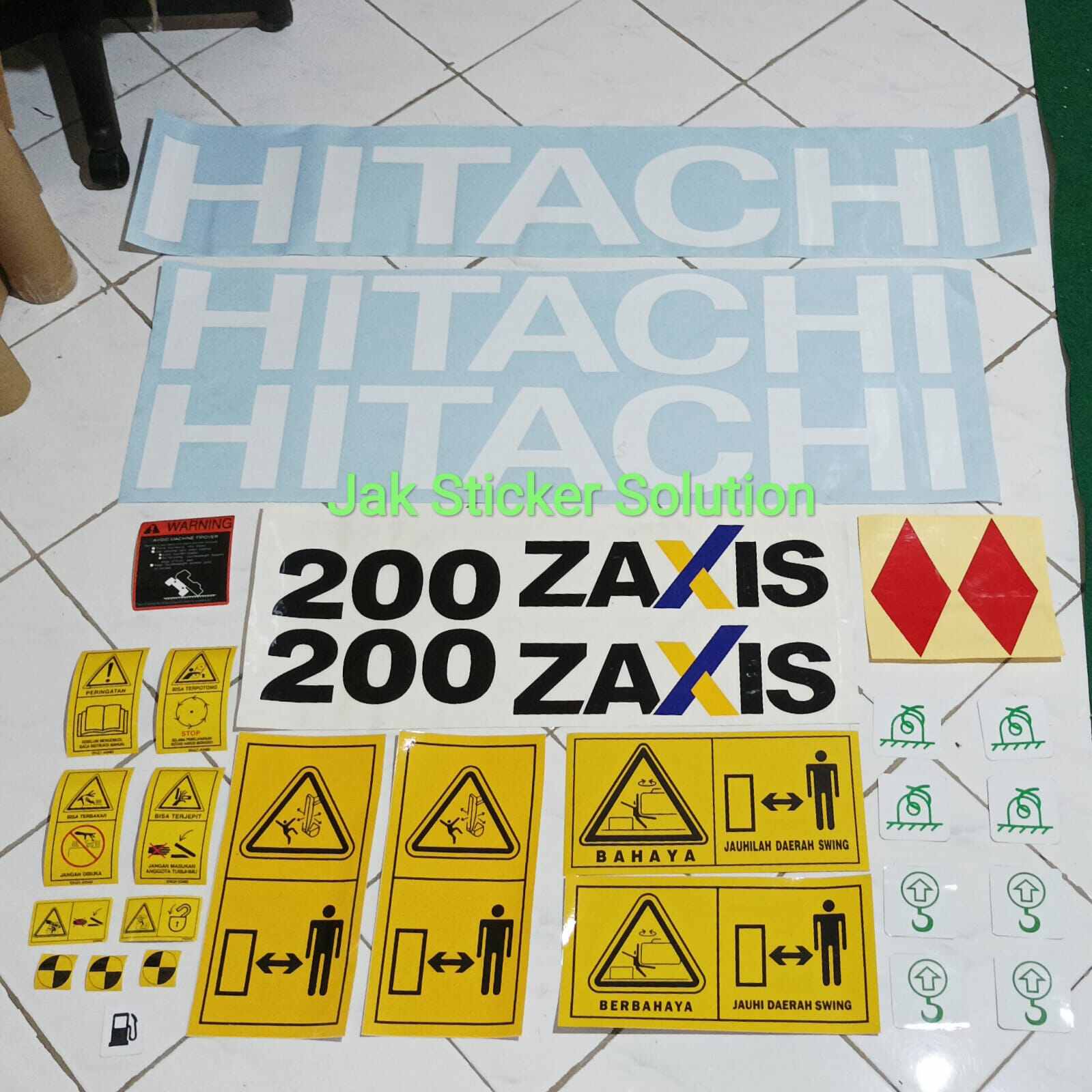 Stiker Hitachi Zaxis 200 5G Sticker Alat Berat Excavator | Lazada Indonesia